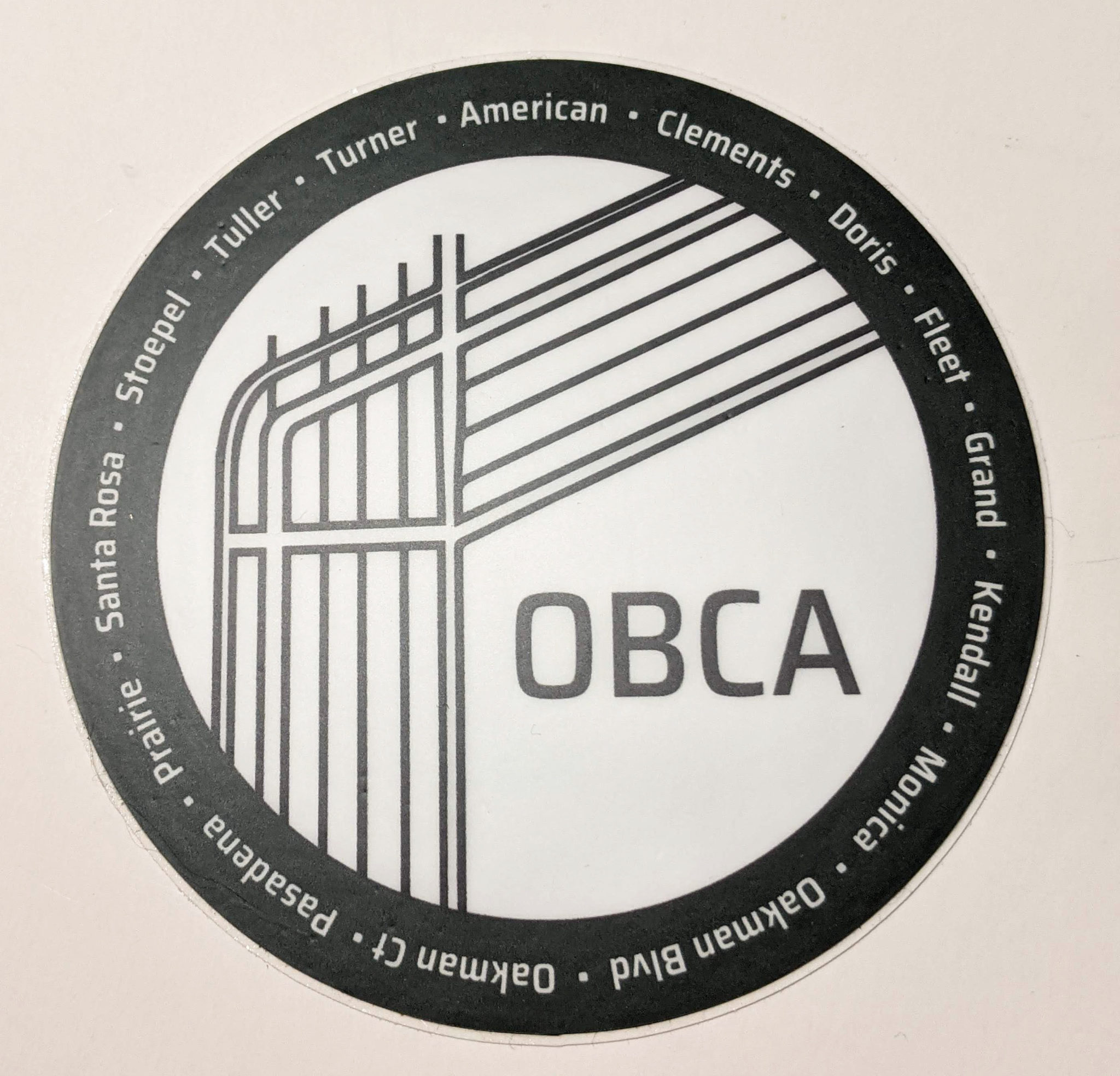 OBCA Logo Sticker – Oakman Blvd Community Association